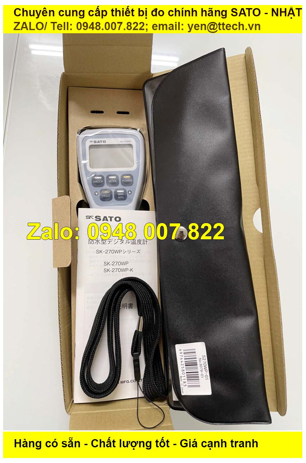 NHIỆT KẾ ĐIỆN TỬ SK-270WP SATO| HÀNG CÓ SẴN- GIÁ TỐT NHẤT